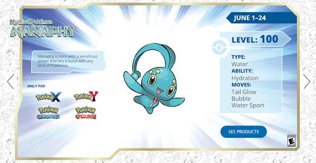 #Pokemon20 – Distribuição Manaphy [Nintendo Network] – PokéCenter Blog